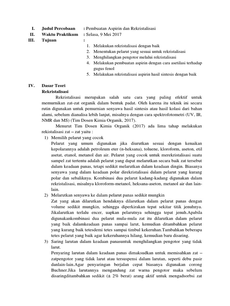 Lapres Aspirin Bismillah Fix | PDF