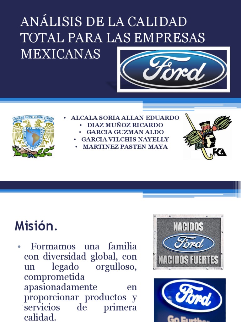 FORD El Modelo Del Elemento de Calidad Total.1 | Calidad (comercial ...