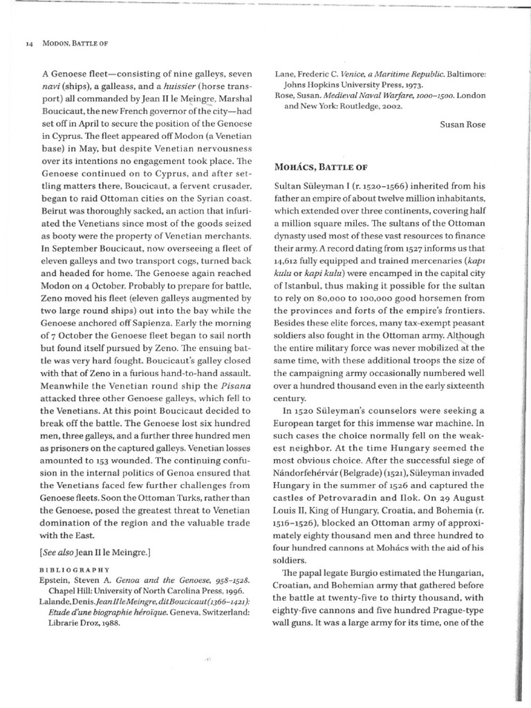 The Battle of Mohacs PDF | PDF