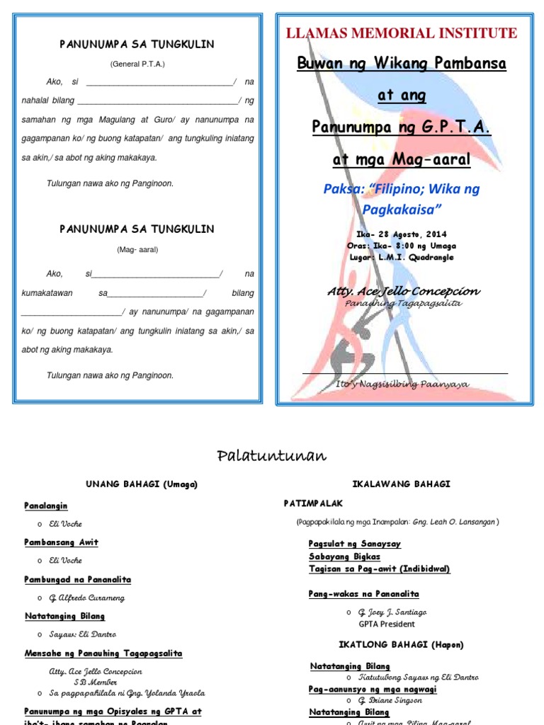 Buwan NG Wika Program | PDF