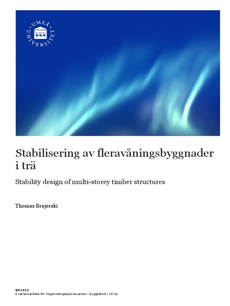 Stability Design of Multi-Storey Timber Structures | PDF