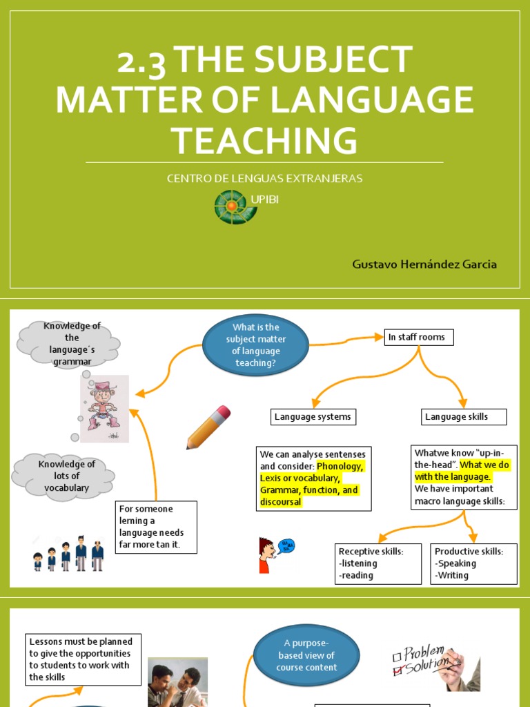 Language Teaching Subject Matter | PDF | Language Education | Pedagogy