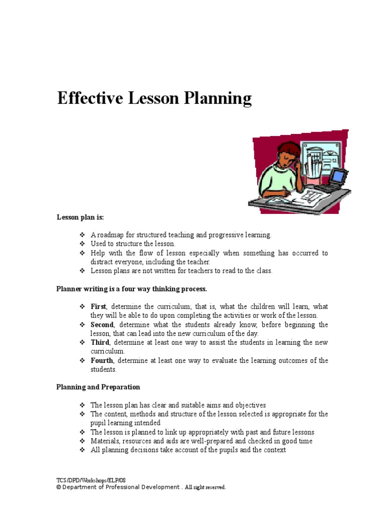 Effective Lesson Planning ELP | PDF | Lesson Plan | Curriculum