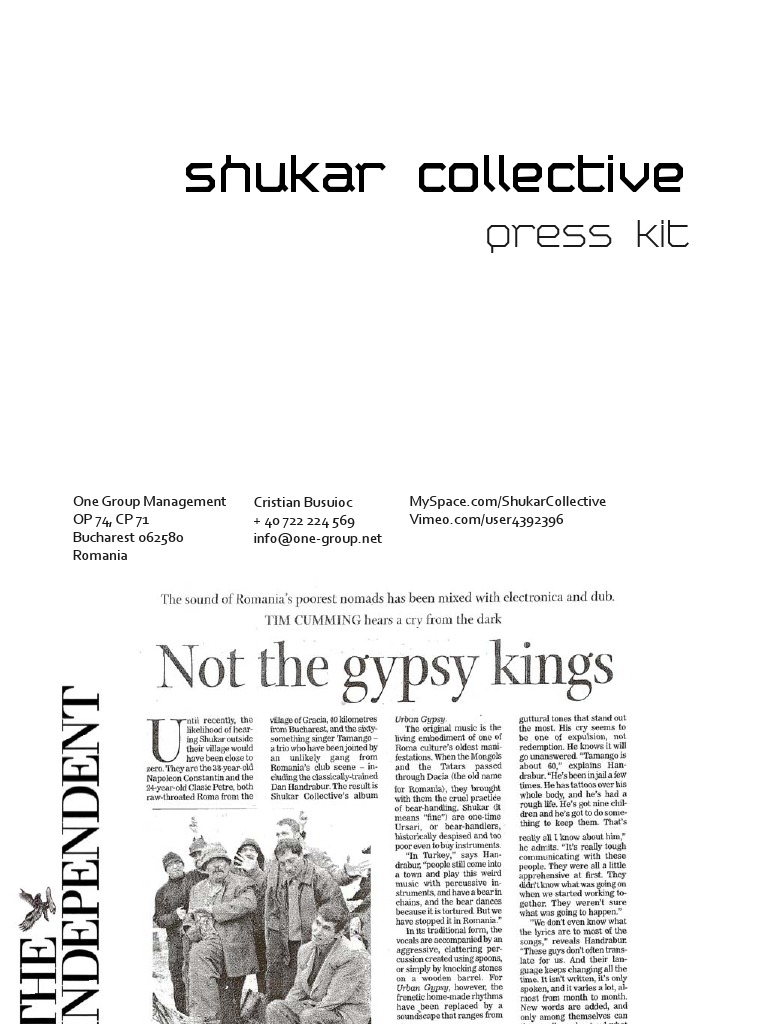 Shukar Collective: Urban Gypsy Fusion | PDF | Performing Arts ...