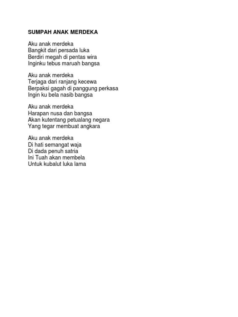 Sajak Merdeka 2017 | PDF