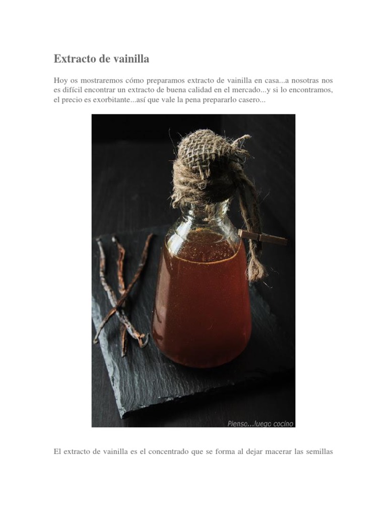 Extracto de Vainilla | PDF