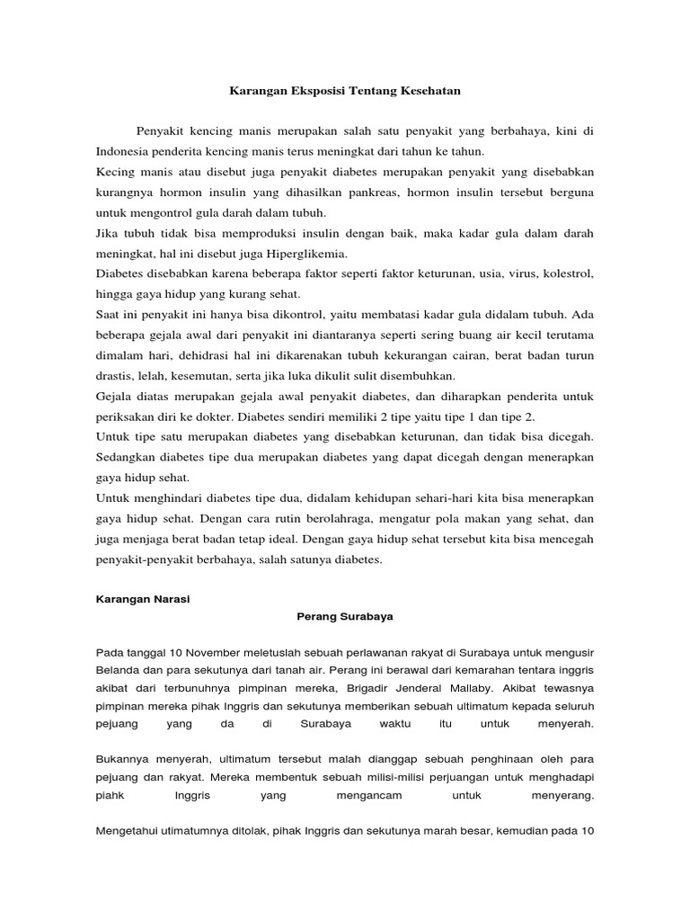 Contoh Karangan Eksposisi Pdf