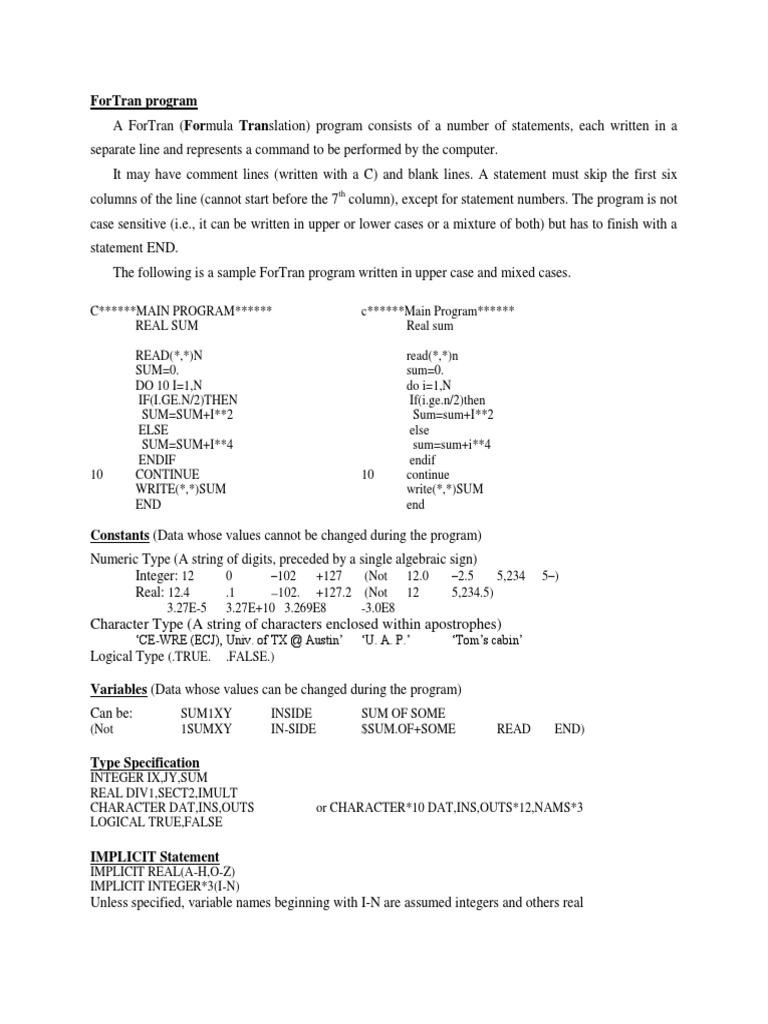 Programming With Fortran PDF | PDF | Subroutine | Input/Output