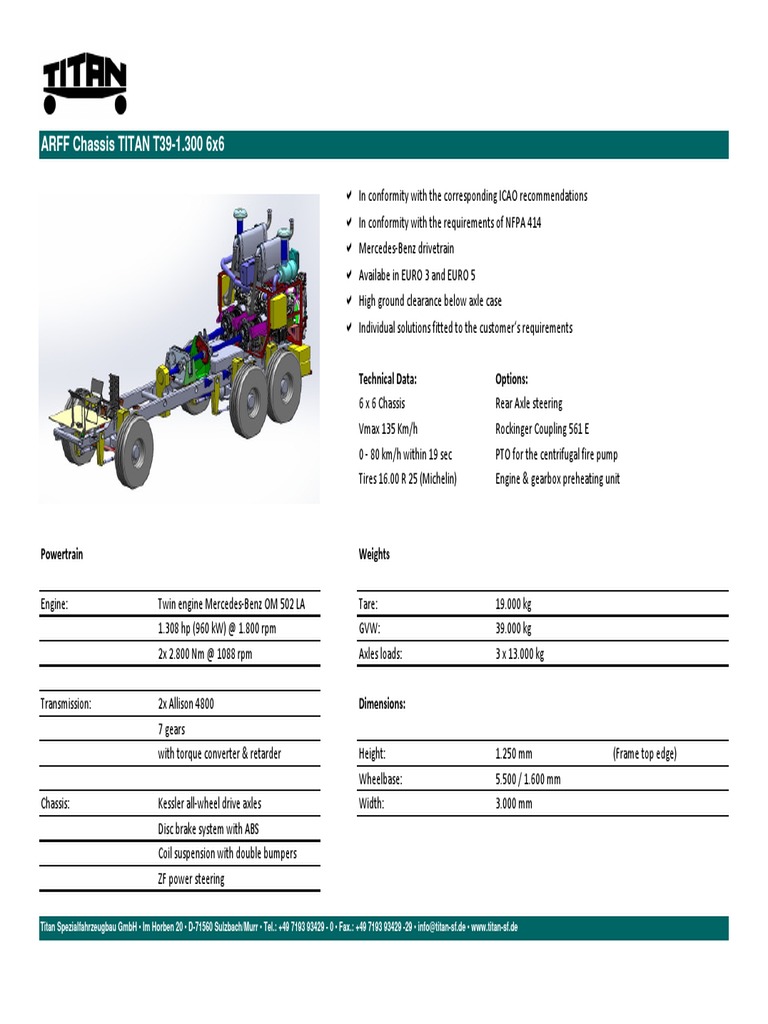 TITAN-datasheet-titan t39 1300 6x6 en 20140307 | PDF | Road Vehicles ...