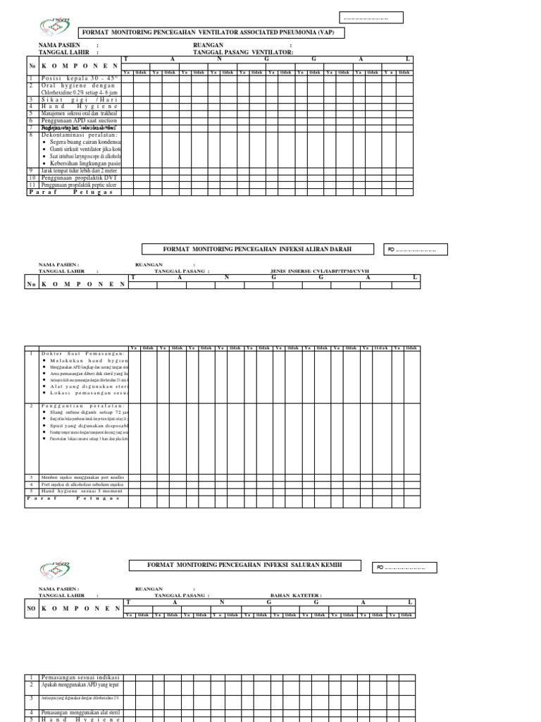 Formulir Monitoring VAP | PDF