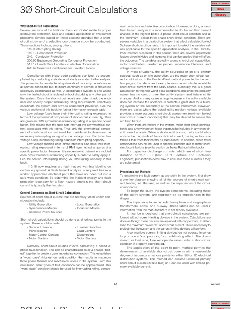 3 Phase Short Circuit Calculation | PDF | Transformer | Electrical ...