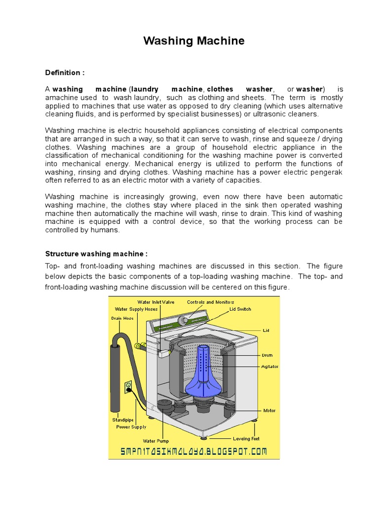 Washing Machine | PDF | Washing Machine | Capacitor