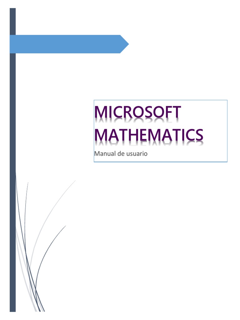 Guía de Microsoft Mathematics 4.0 | PDF | Fórmula | Ecuaciones