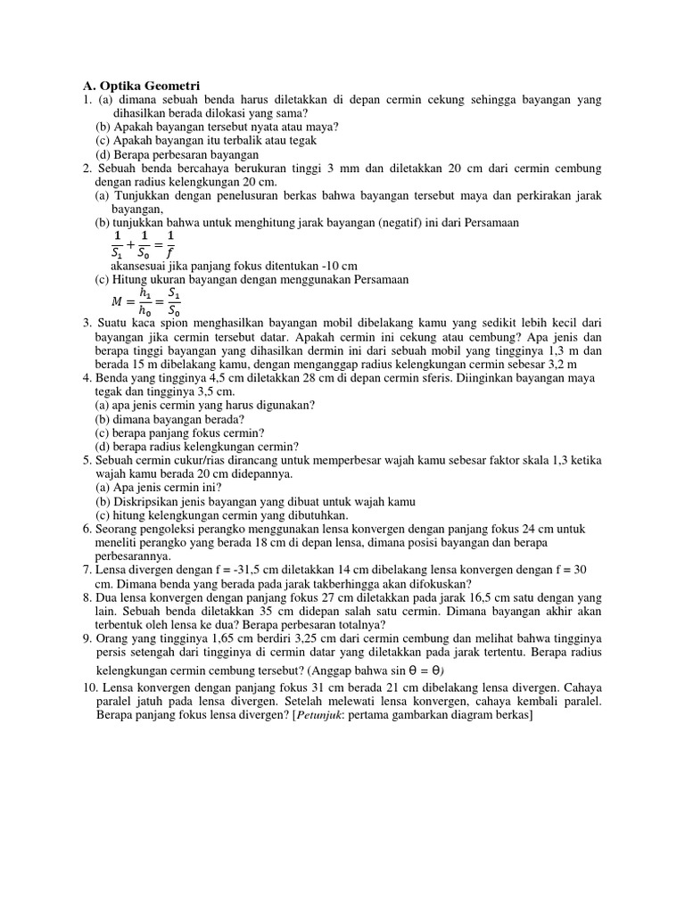 Fisika Optika Geometri | PDF