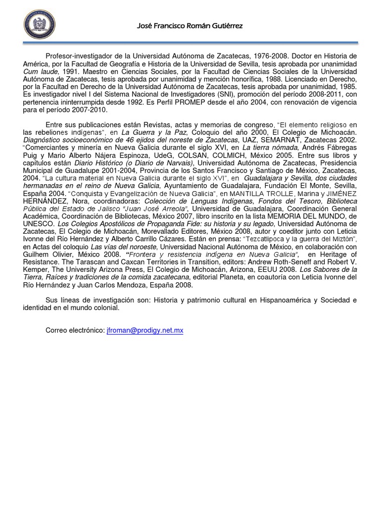 Jose Francisco Roman | PDF | Universidad | México