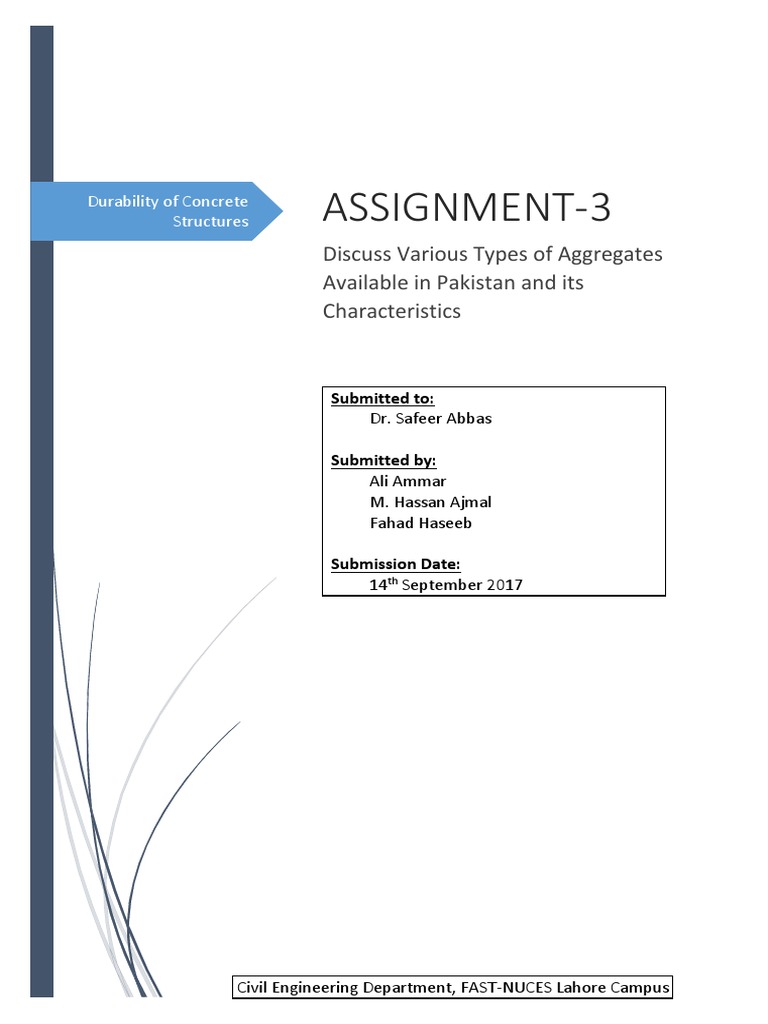 Assignment 3 Aggregates | PDF | Sand | Construction Aggregate