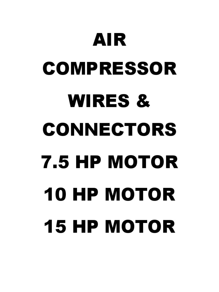 Air Compressor | PDF