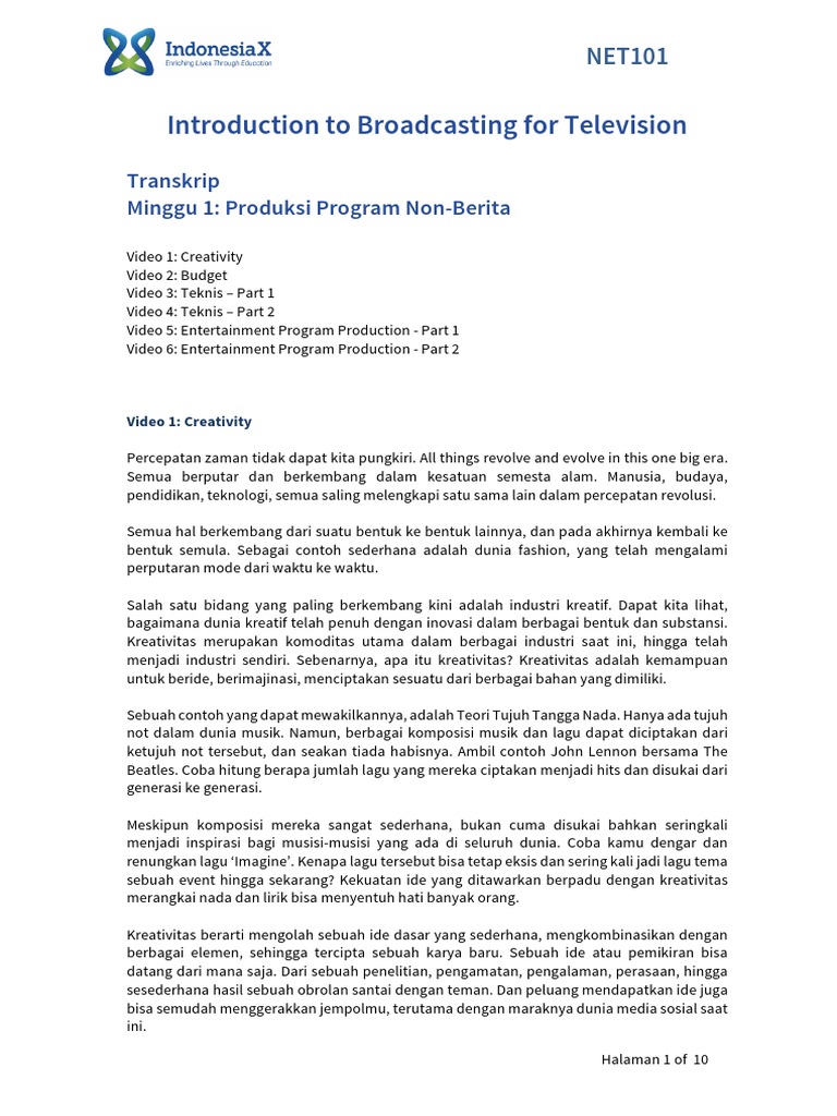 Produksi Berita Televisi | PDF