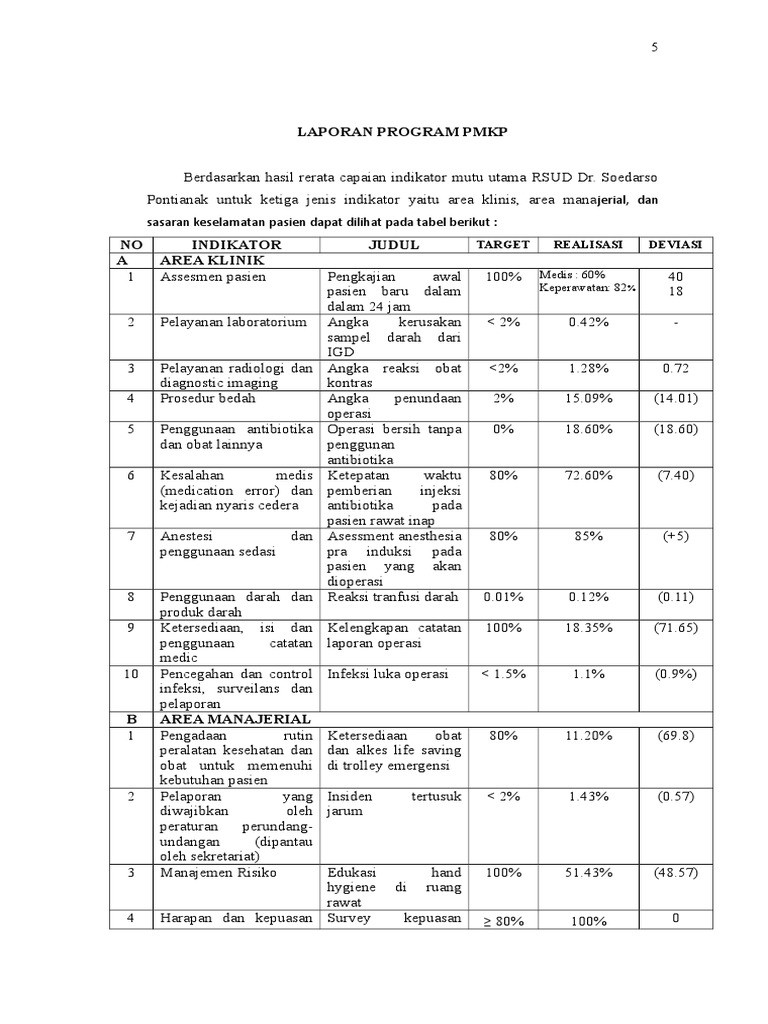 Laporan Program PMKP | PDF