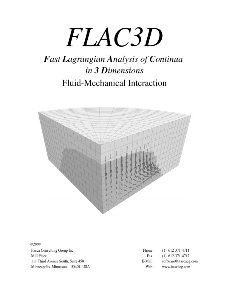 169332876-Fluid-Mechanical-Interaction - FLAC 3D PDF | PDF | Thermal Conduction | Permeability ...