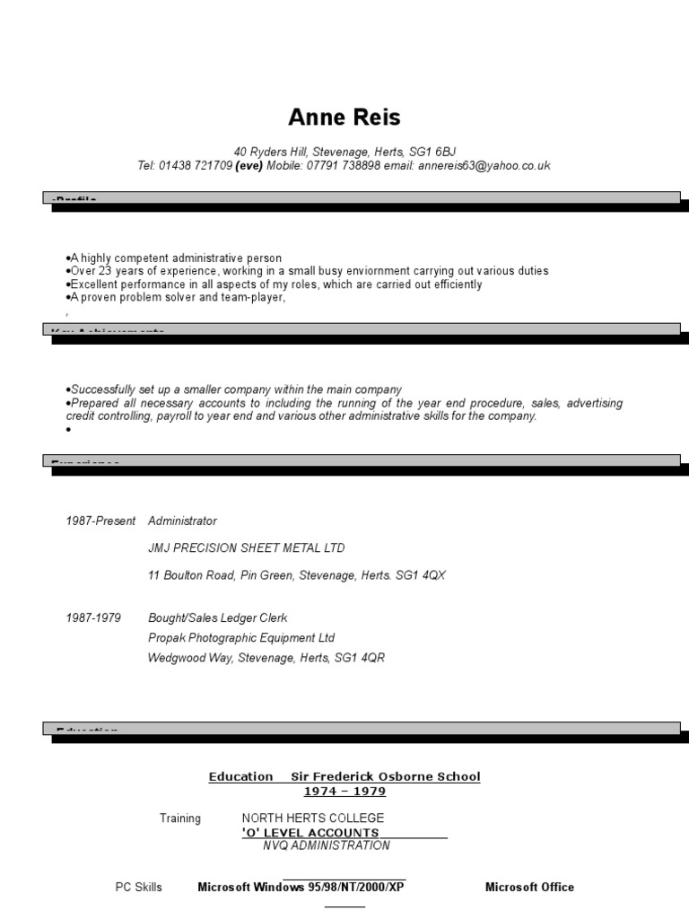 Anne Reis C.V | PDF