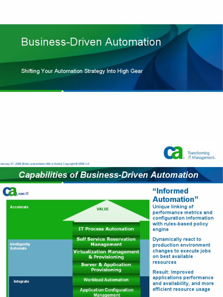 Business Driven Automation | PDF | Automation | Cloud Computing