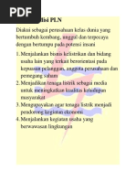 Visi Dan Misi PLN | PDF