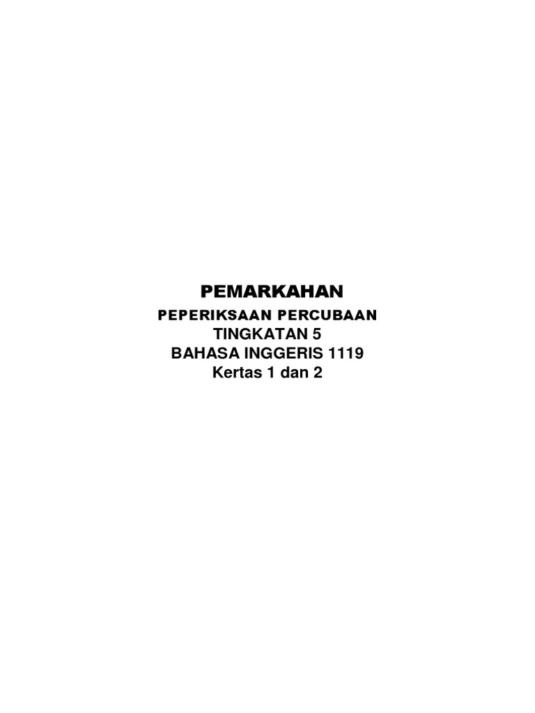 Paper 2 Answer SPM | PDF | Vocabulary | Narration
