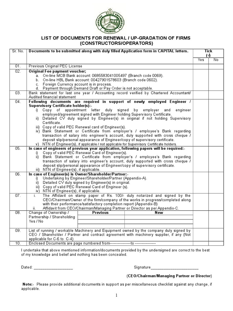 Form For Upgradation of Firms | PDF | Deep Foundation | Gas Compressor