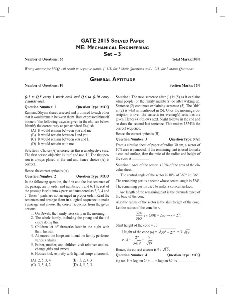 Pearson Gate 2015 Set 3 Me SP | PDF | Eigenvalues And Eigenvectors ...