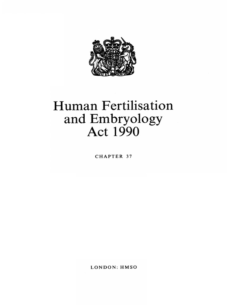 Human Fertilisation and Embryology Act 1990 (Sem Alterações) | PDF ...