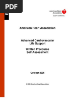 ACLS Exam Version A | PDF | Cardiopulmonary Resuscitation | Cardiac Arrest