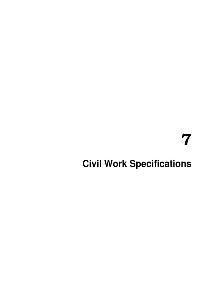 Civil Work Specifications Overview | PDF | Concrete | Building