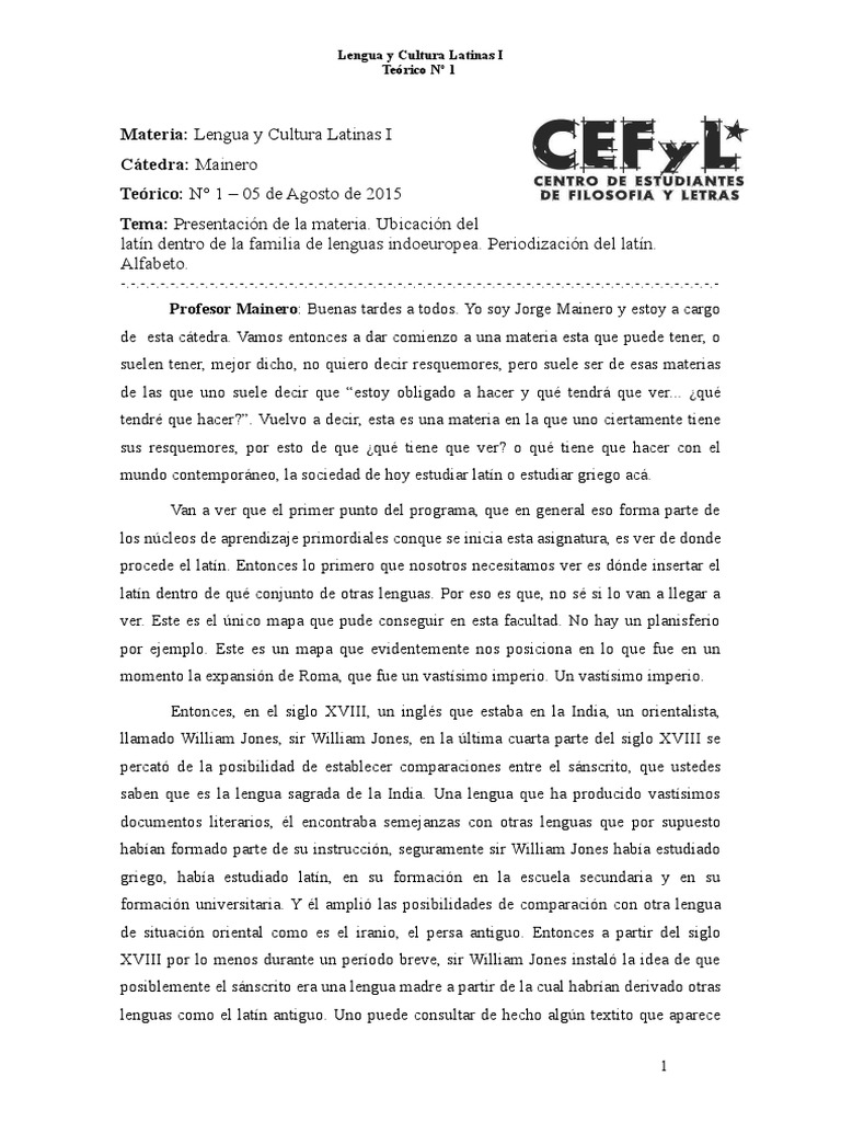 Introducción al Latín y su Contexto | PDF | latín | Civilización Etrusca
