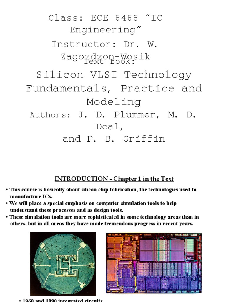 Silicon VLSI Technology Fundamentals, Practice and Modeling | PDF ...