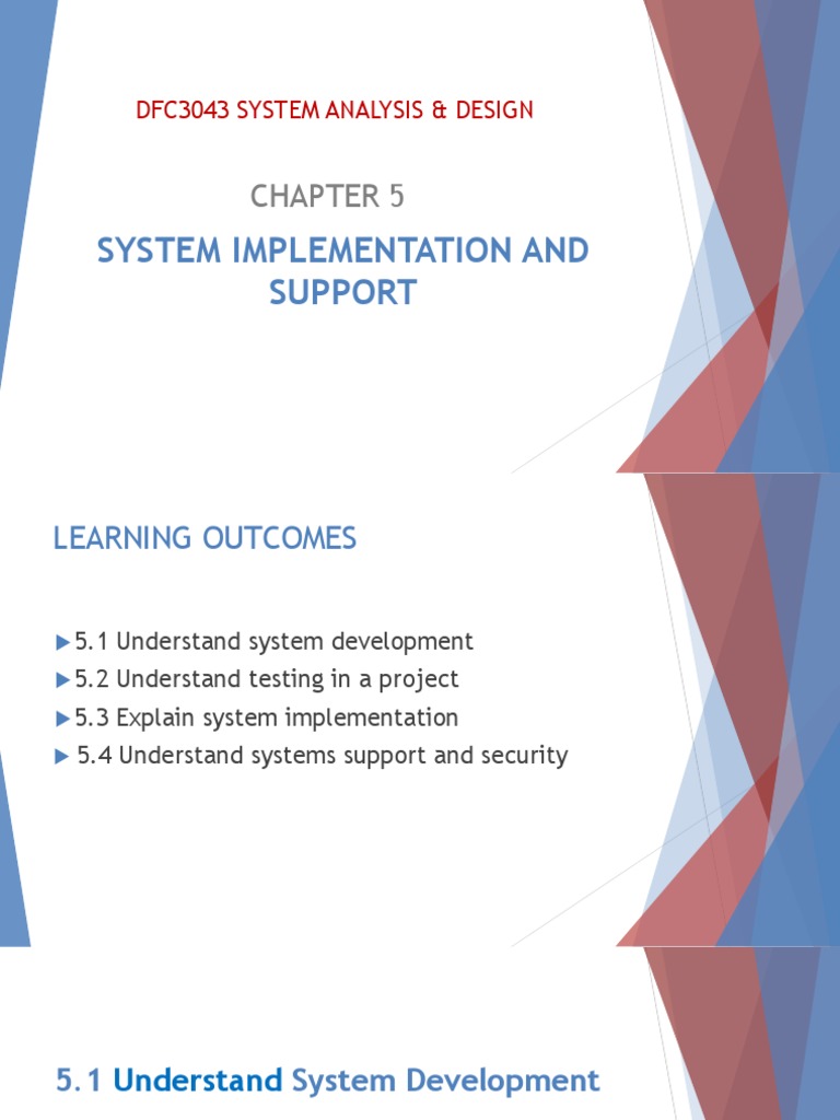 Chapter 5 - System Implementation and Support PDF | PDF | Conceptual Model | Backup
