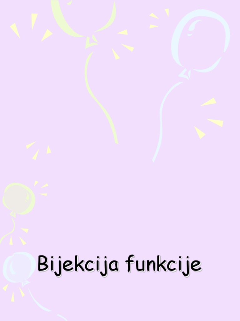 Bijekcija Funkcije | PDF