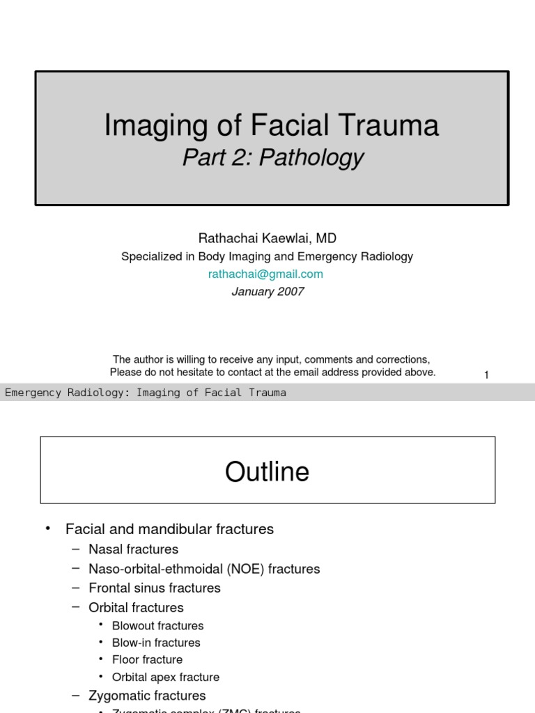 Imaging of Facial Trauma Part 2 1222353494544280 8 PDF | PDF | Human ...