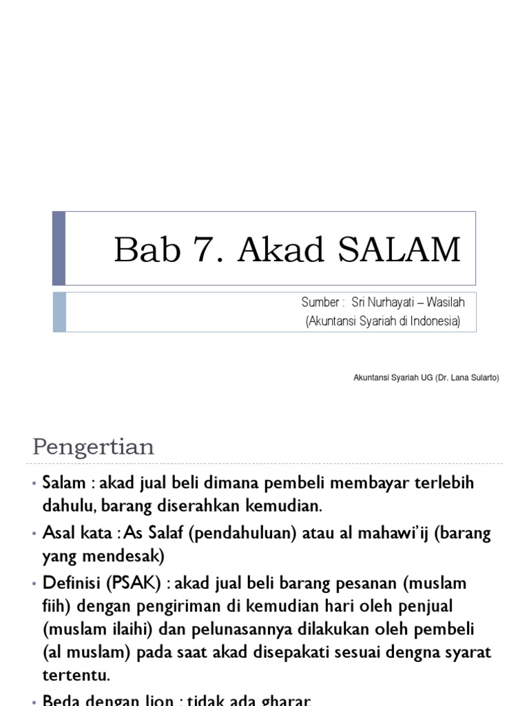 Bab7 Akad Salam | PDF