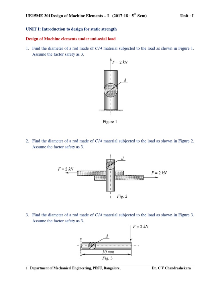 Design of Machine Elements Subjected to Static and Impact Loads ...