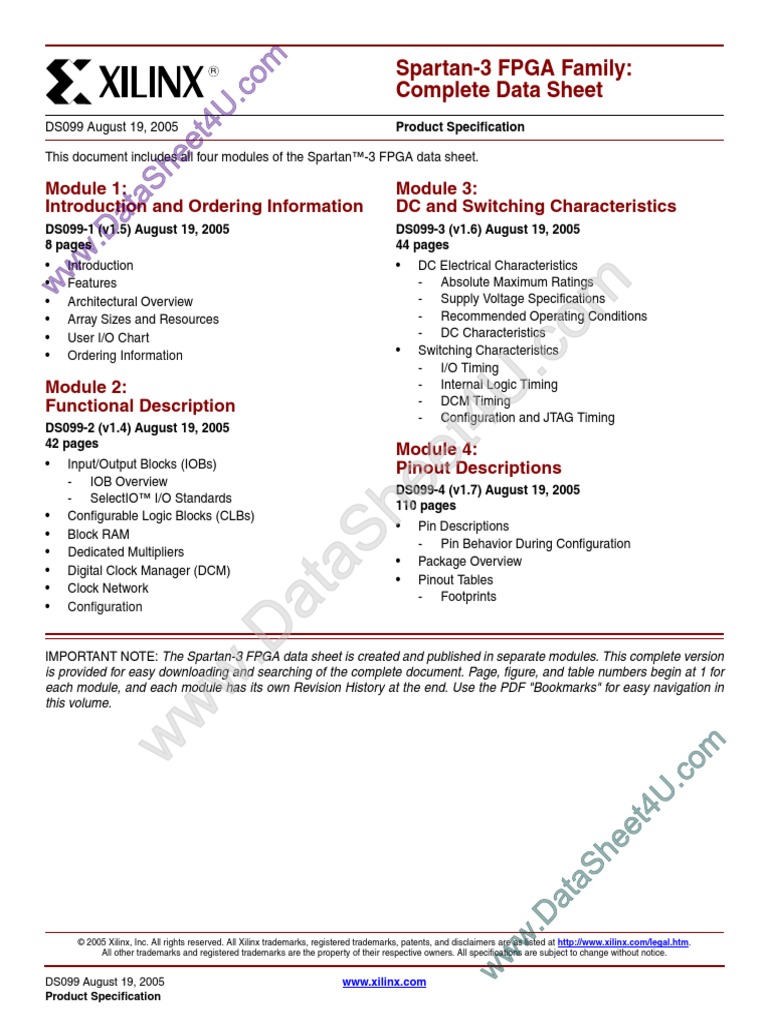XC3S400 Xilinx | PDF | Field Programmable Gate Array | Electronics
