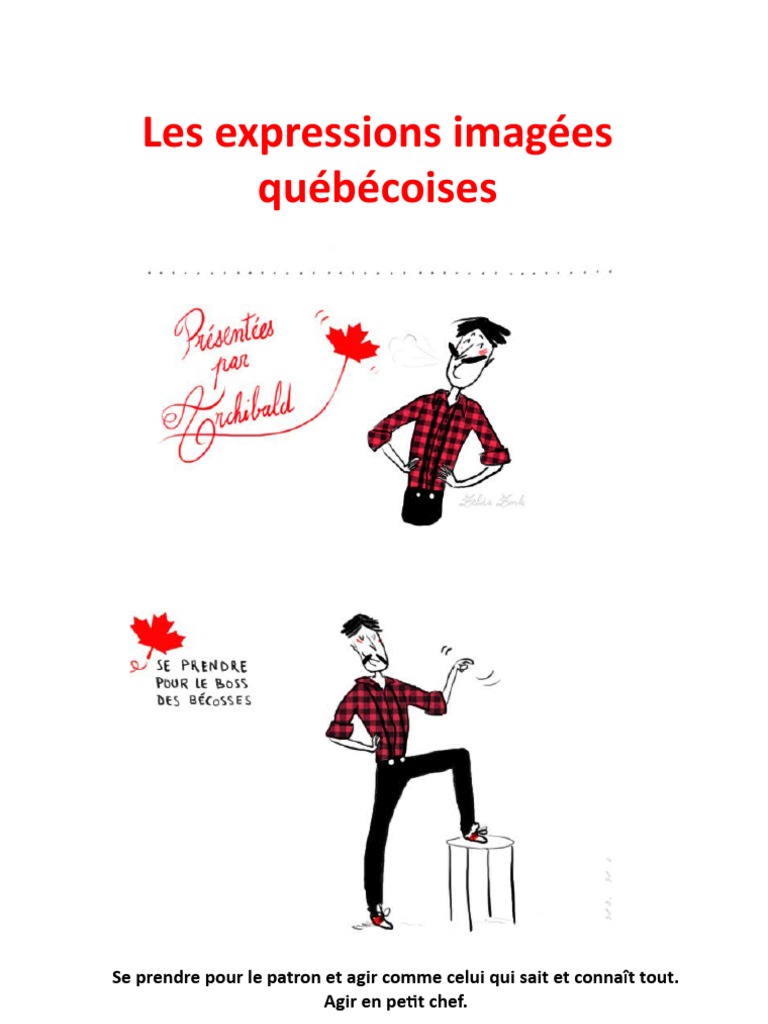 Les Expressions Imagées Québécoises | PDF | Langue française | Québec