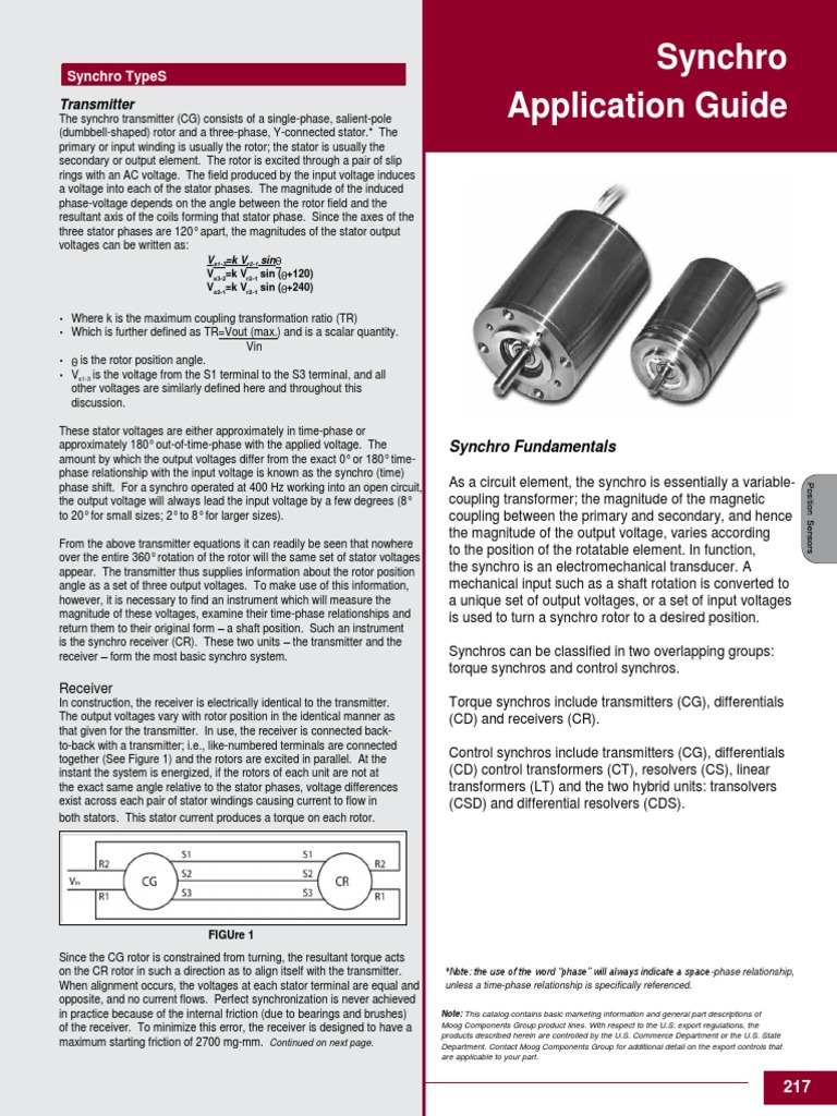 Synchro Application Guide Transmitter Pdf Electronics