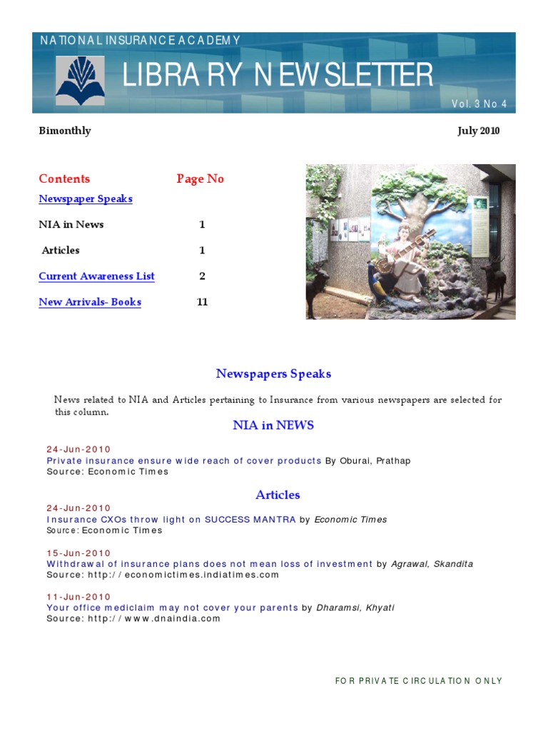 Ns July2010 | PDF | Insurance | Life Insurance