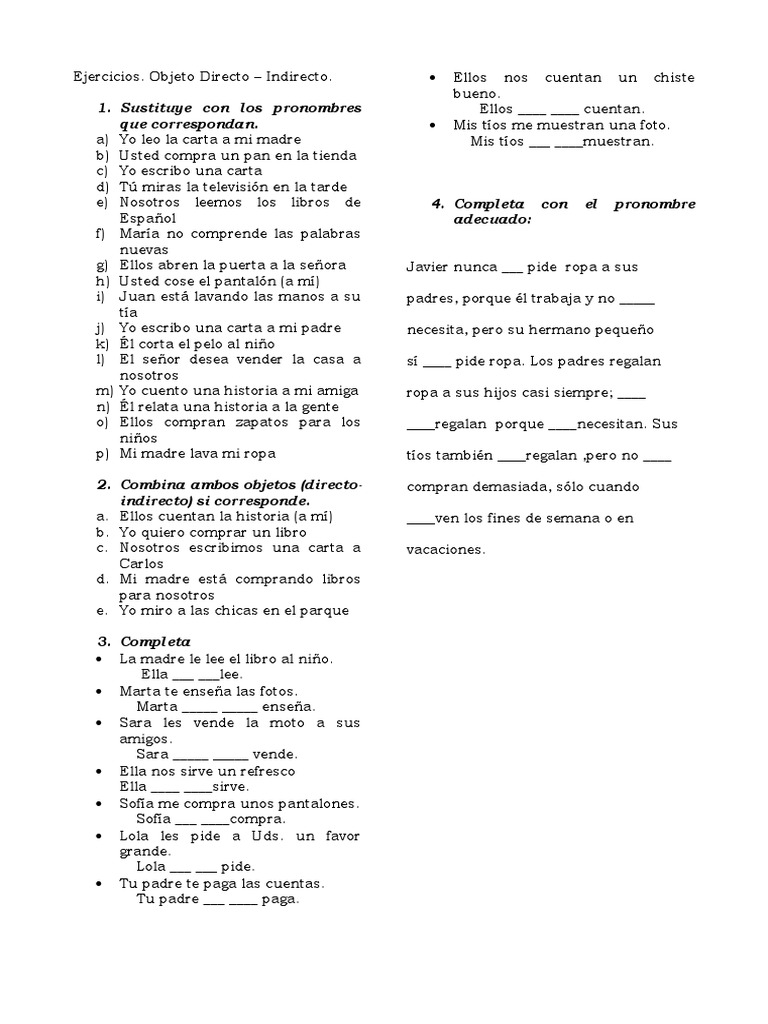 Ejercicios OD OI | PDF