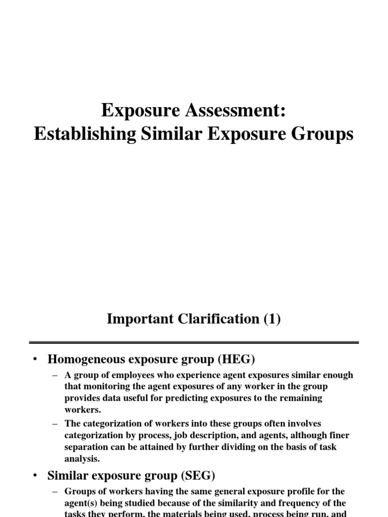 SEGS - How To... | PDF | Occupational Hygiene | Arithmetic Mean