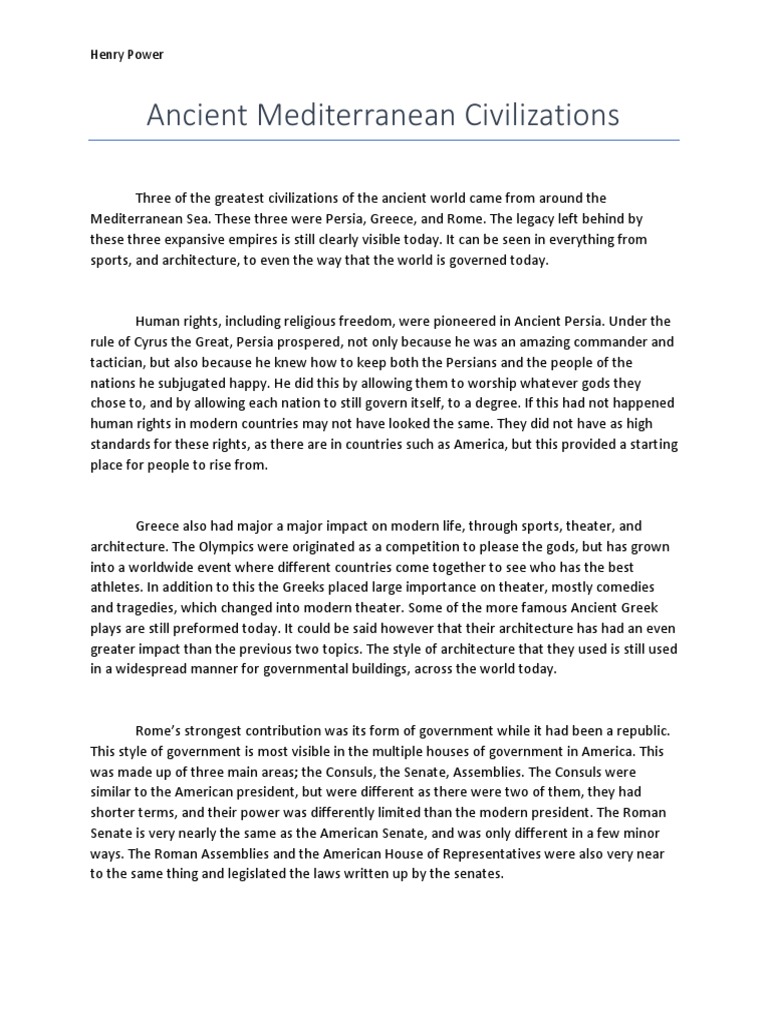 Ancient Mediterranean Civilizations Henry Power | PDF | Ancient Rome ...