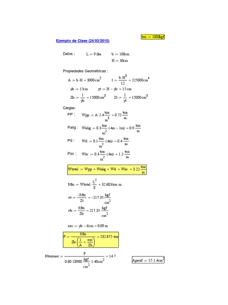 Structural Load Calculation Example | PDF