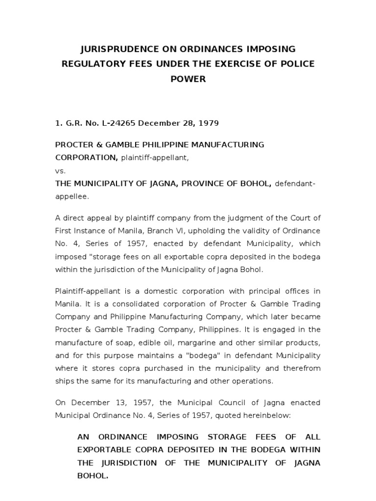 Police Power | PDF | Local Ordinance | Double Taxation