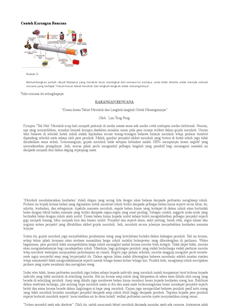 Contoh Karangan Rencana | PDF